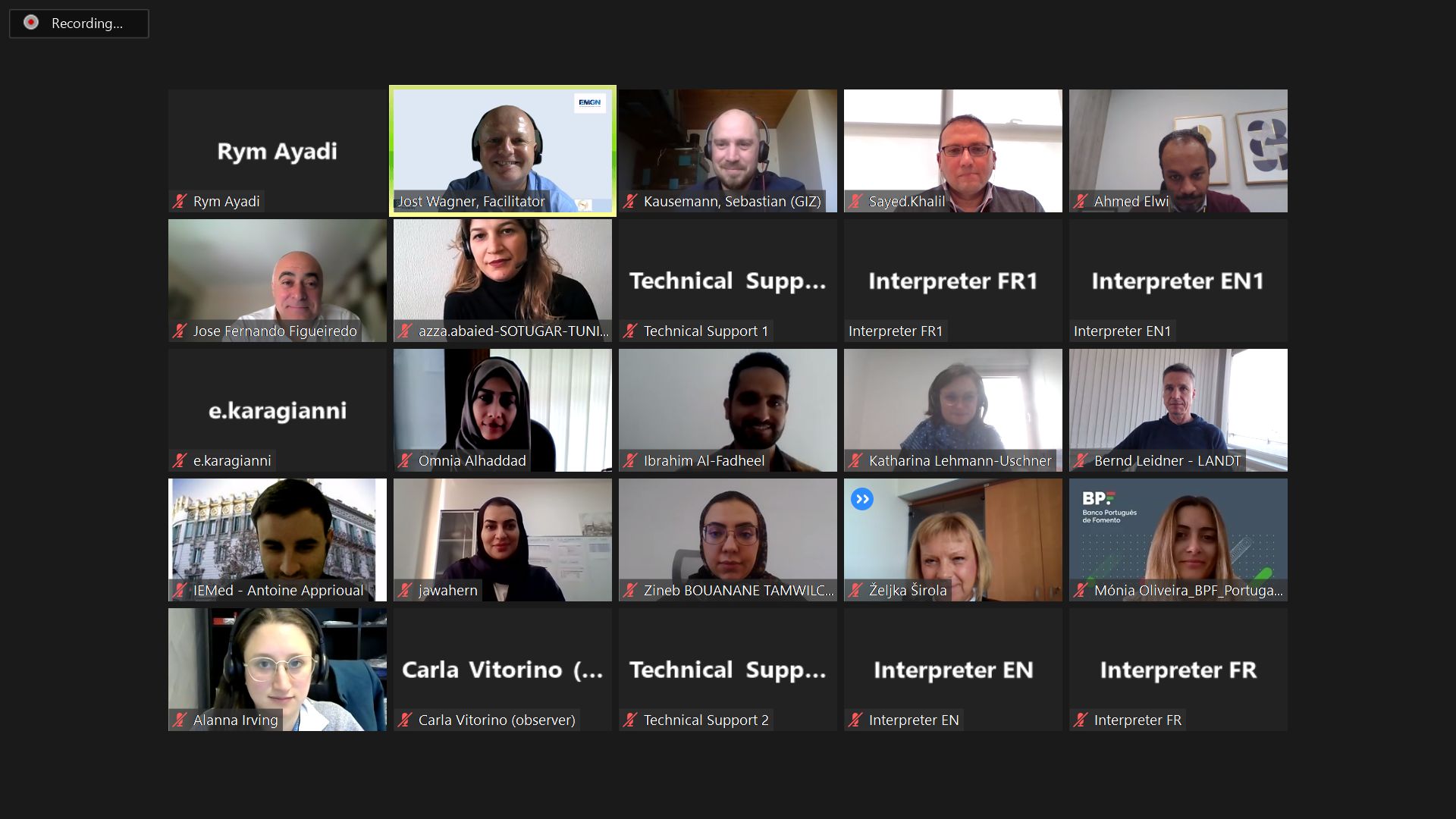 EMGN Spring Academy 2022 training workshop “Greening CGIs in the MENA ...